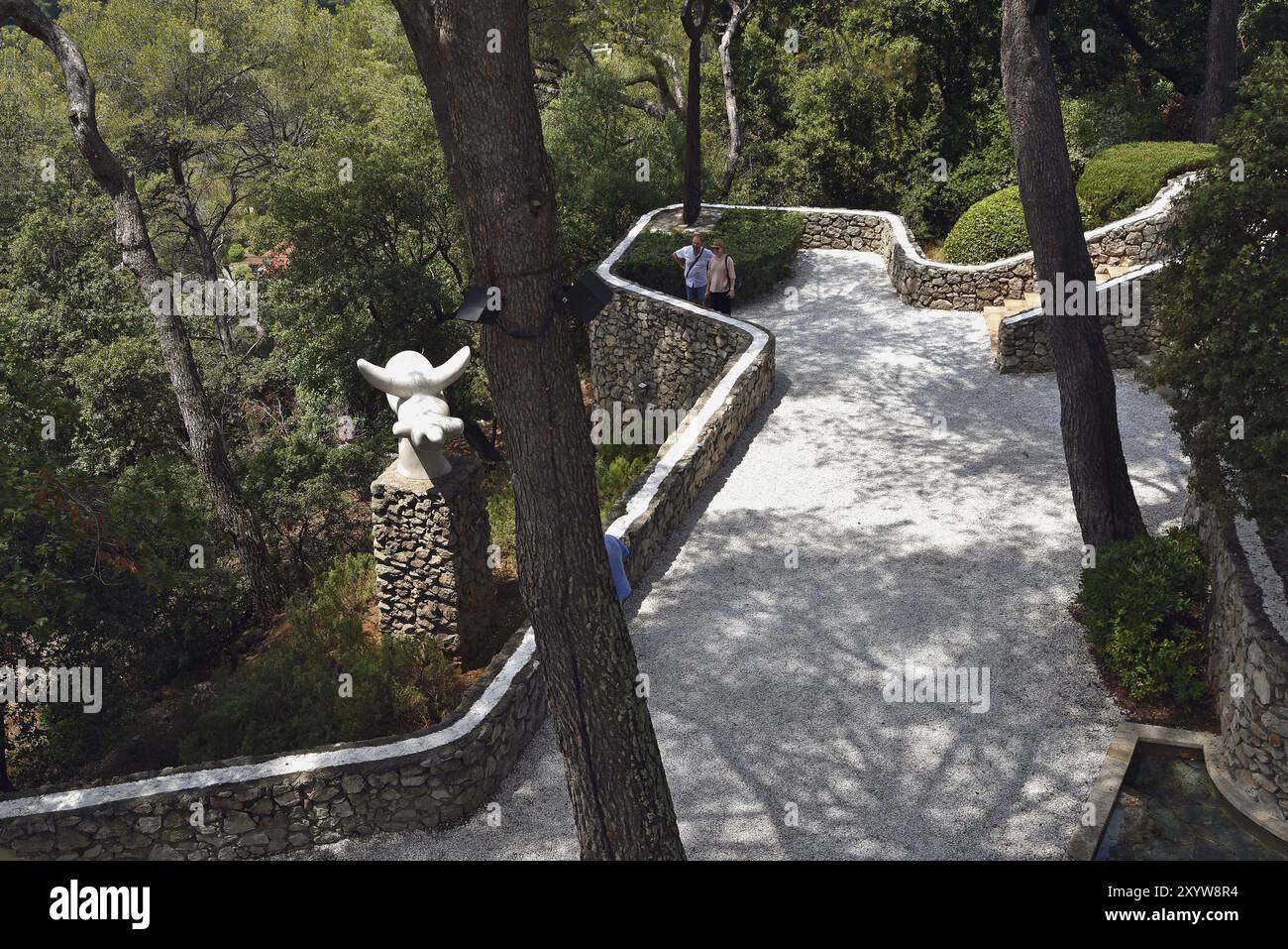 Labyrinth (fragment) by Joan Miro, seen from above Stock Photo - Alamy