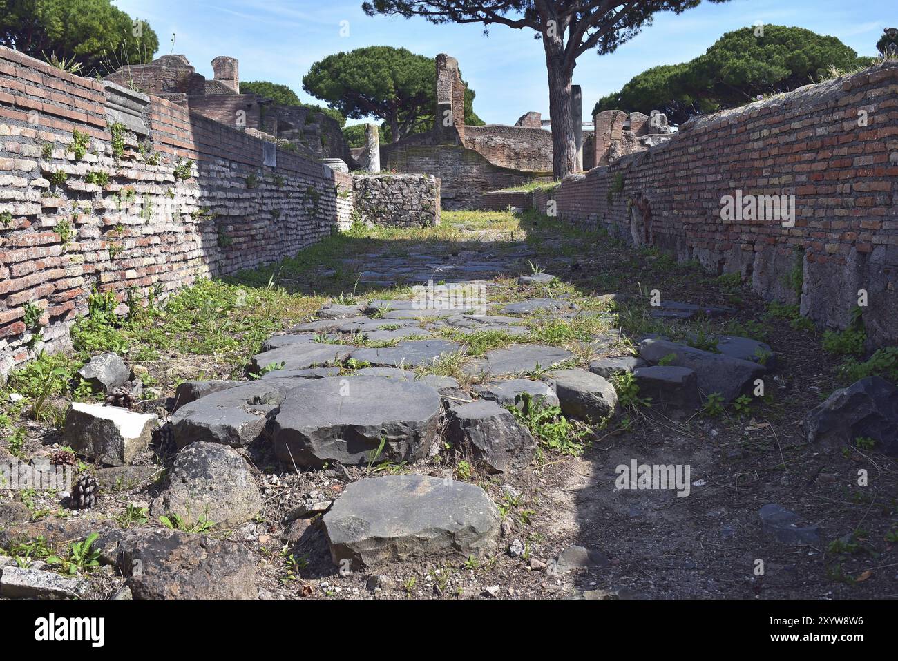 Road, basalt stones, wall Stock Photo - Alamy