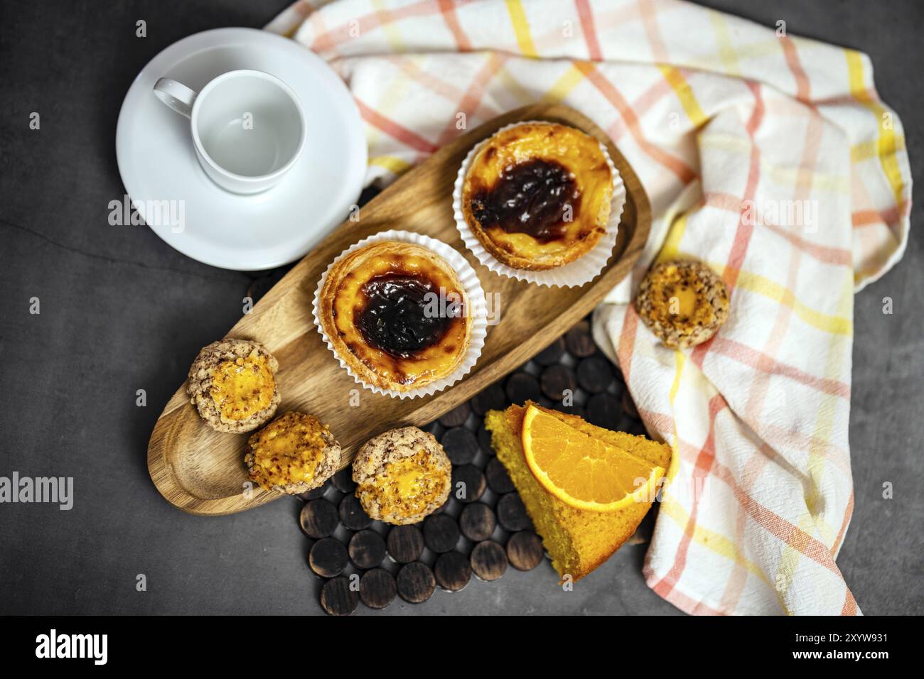 Traditional Portuguese sweets with main focus on famous Pastel de Nata ...