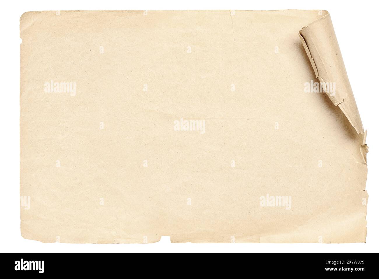 old paper texture background, isolated scroll faded from time Stock ...