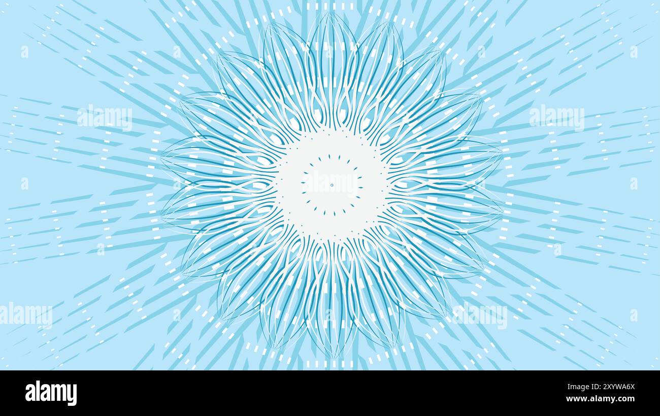 An abstract illustration featuring a symmetrical, mandala-like pattern ...