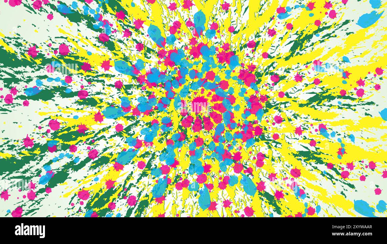 Featuring colorful paint splatters Stock Vector Images - Alamy