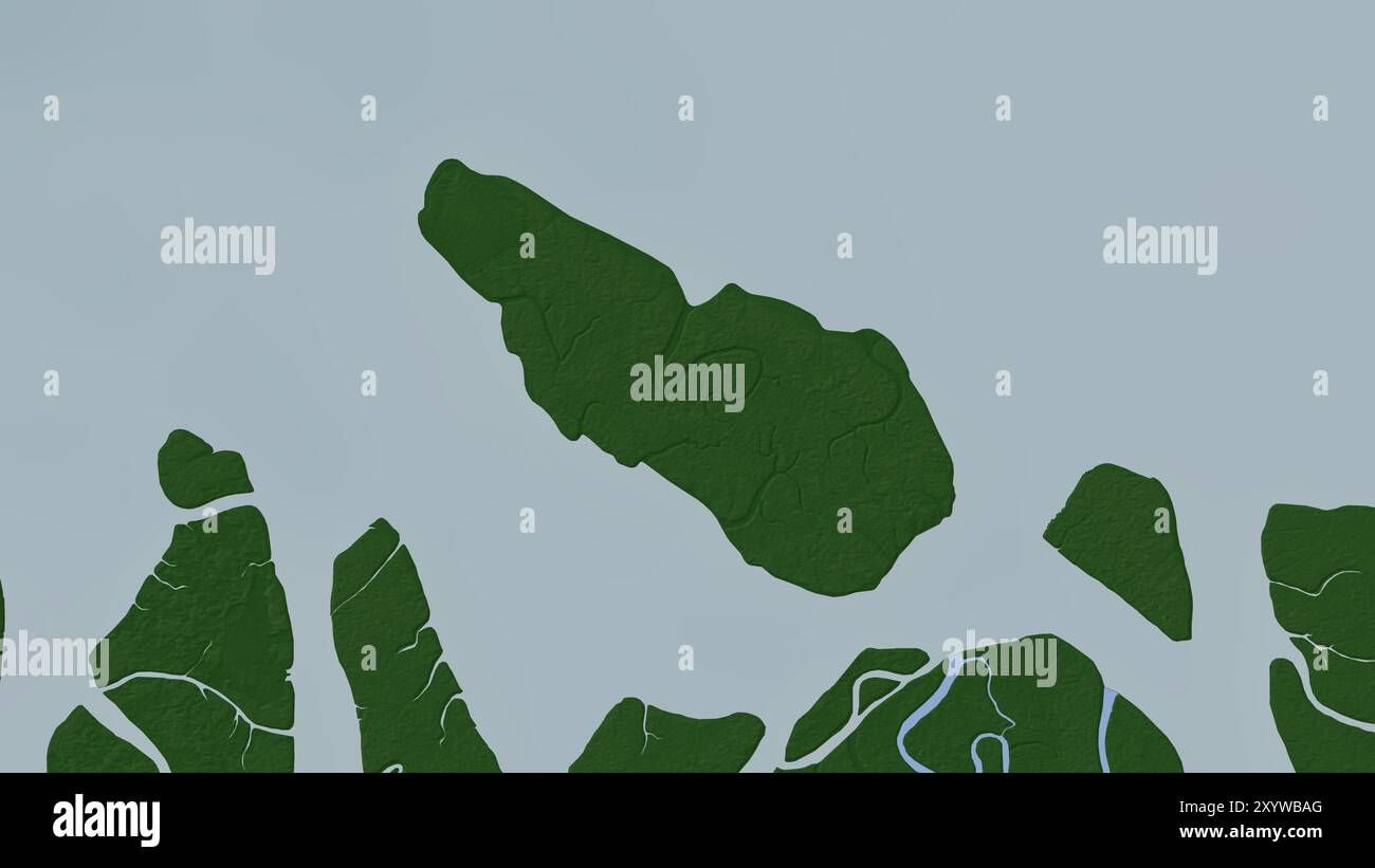 Pulau Amutu Besar in the Ceram Sea on a colored elevation map Stock ...