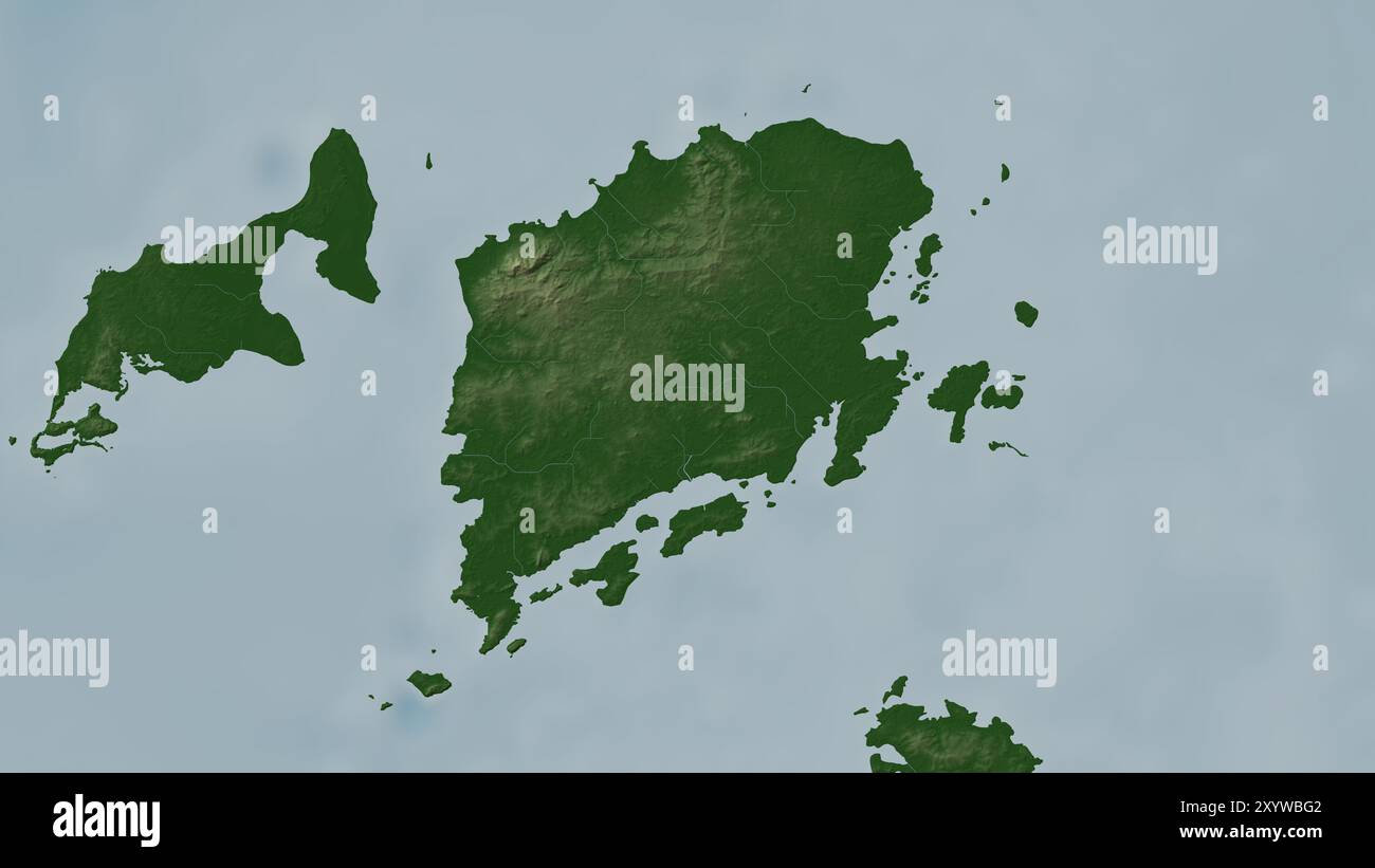 Pulau Banggi in the Sulu Sea on a colored elevation map Stock Photo - Alamy