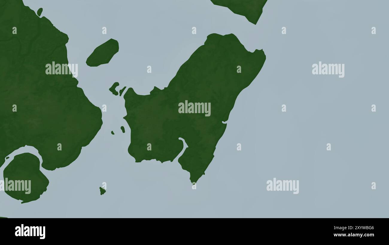 Pulau Barakan in the Arafura Sea on a colored elevation map Stock Photo ...