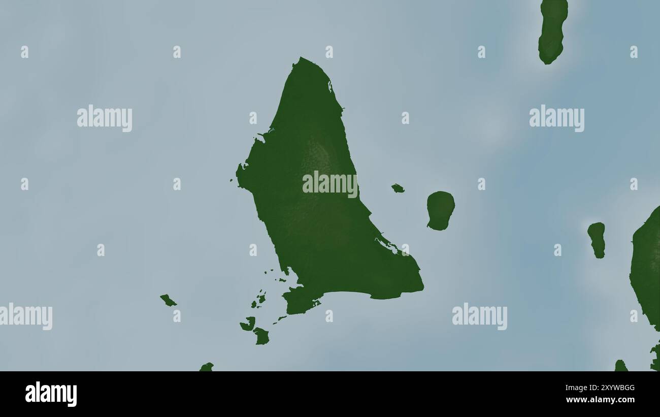 Bantayan Island in the Philippine Sea on a colored elevation map Stock ...