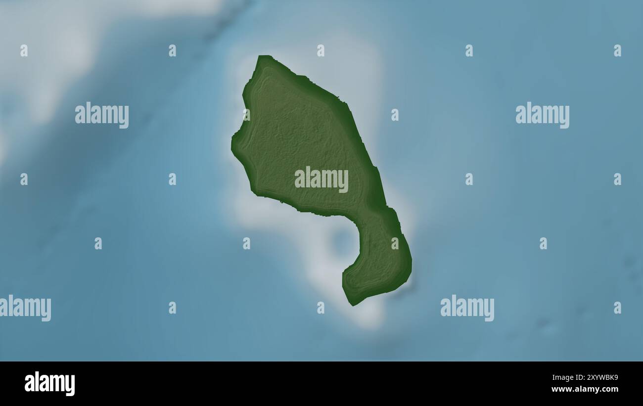 Pulau Binongko in the Banda Sea on a colored elevation map Stock Photo ...
