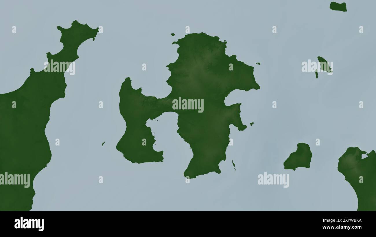 Bickerton Island in the Arafura Sea on a colored elevation map Stock ...