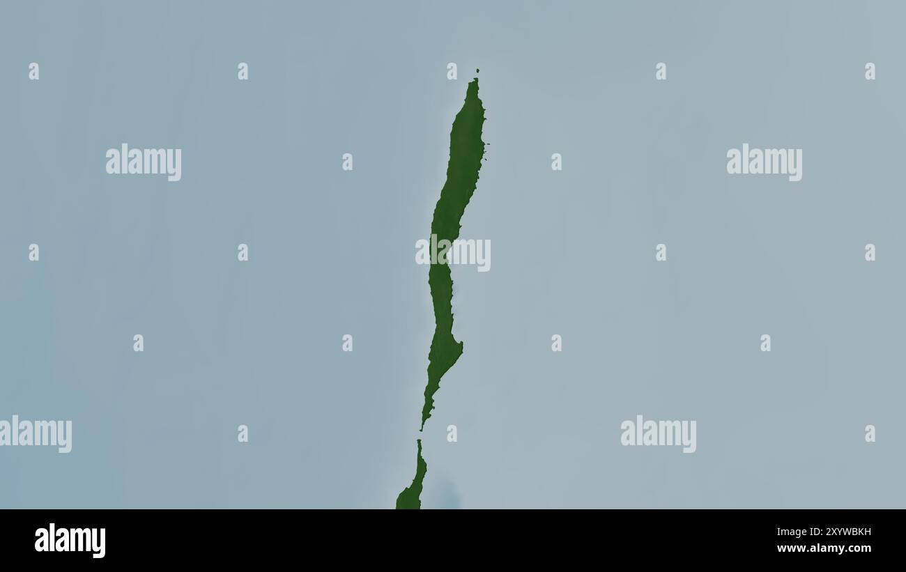Bernier Island in the Indian Ocean on a colored elevation map Stock ...