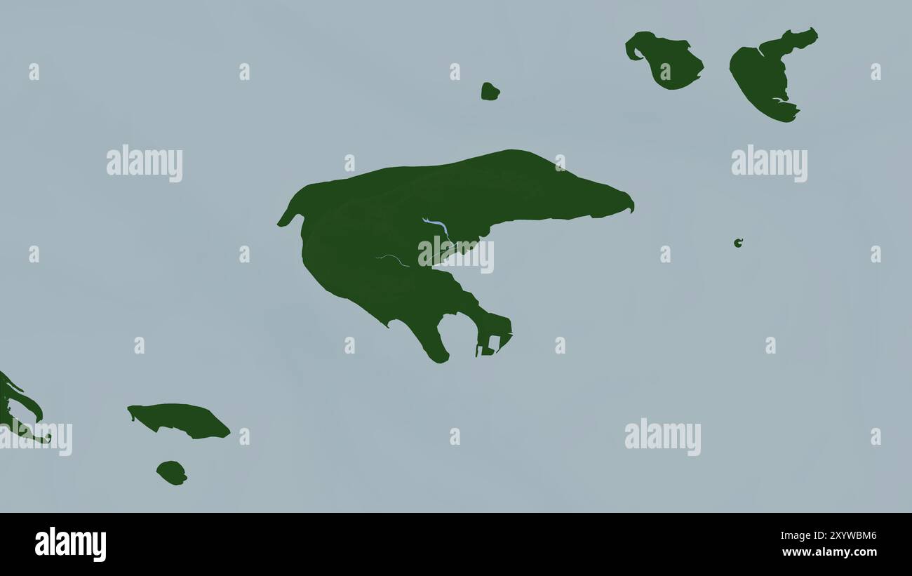 Borkum Island in the North Sea on a colored elevation map Stock Photo ...