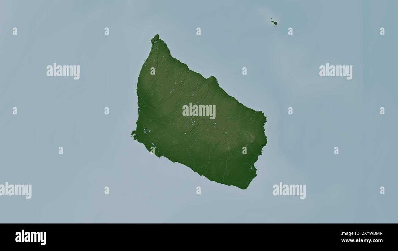 Bornholm Island in the Baltic Sea on a colored elevation map Stock Photo - Alamy