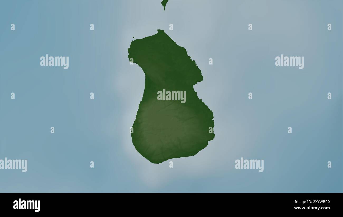 Caluya Island in the Sulu Sea on a colored elevation map Stock Photo ...
