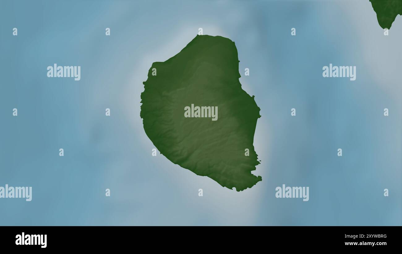Carabao Island in the Philippine Sea on a colored elevation map Stock ...