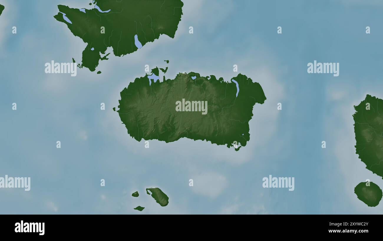 Cornwall Island in the The Northwestern Passages on a colored elevation ...