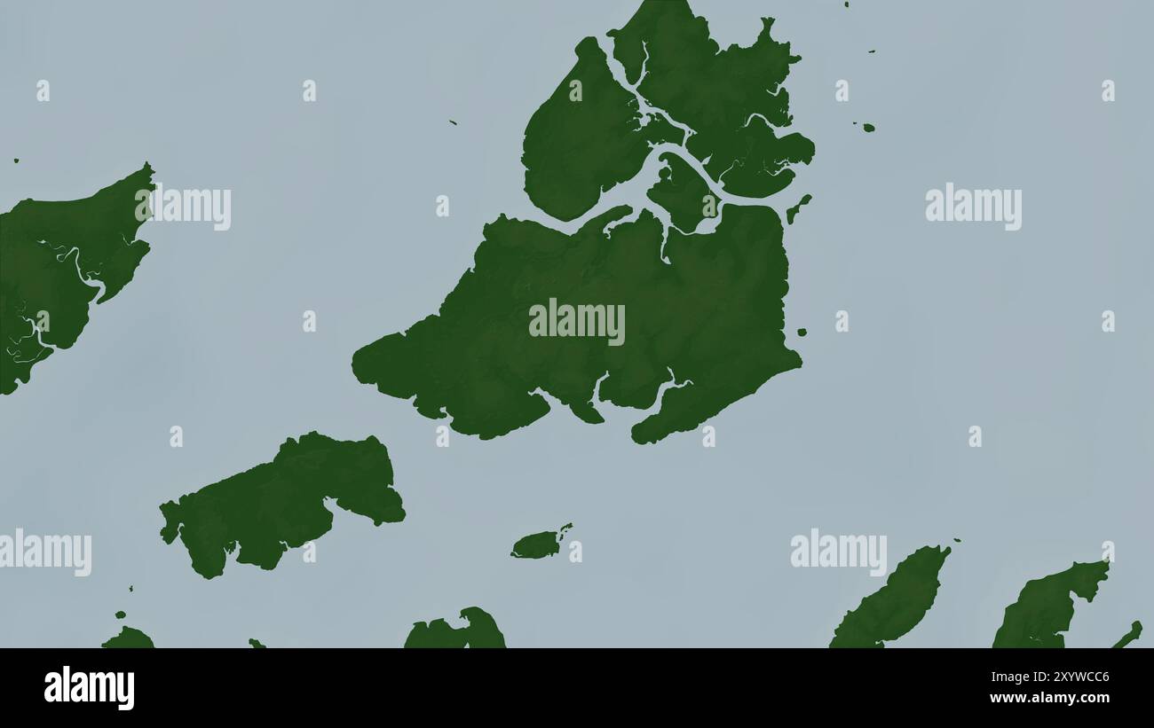 Ilha Formosa in the North Atlantic Ocean on a colored elevation map ...