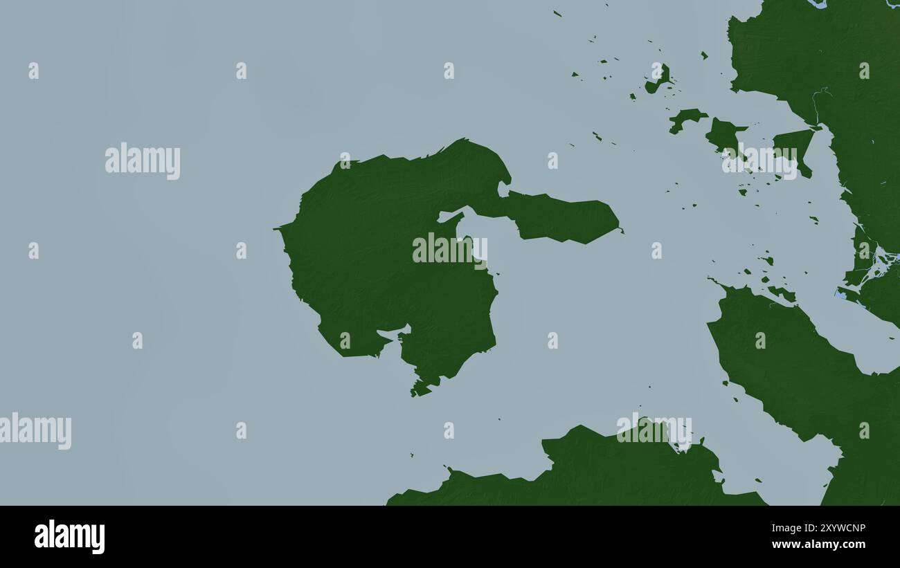 Hailuoto Island in the Gulf of Bothnia on a colored elevation map Stock ...