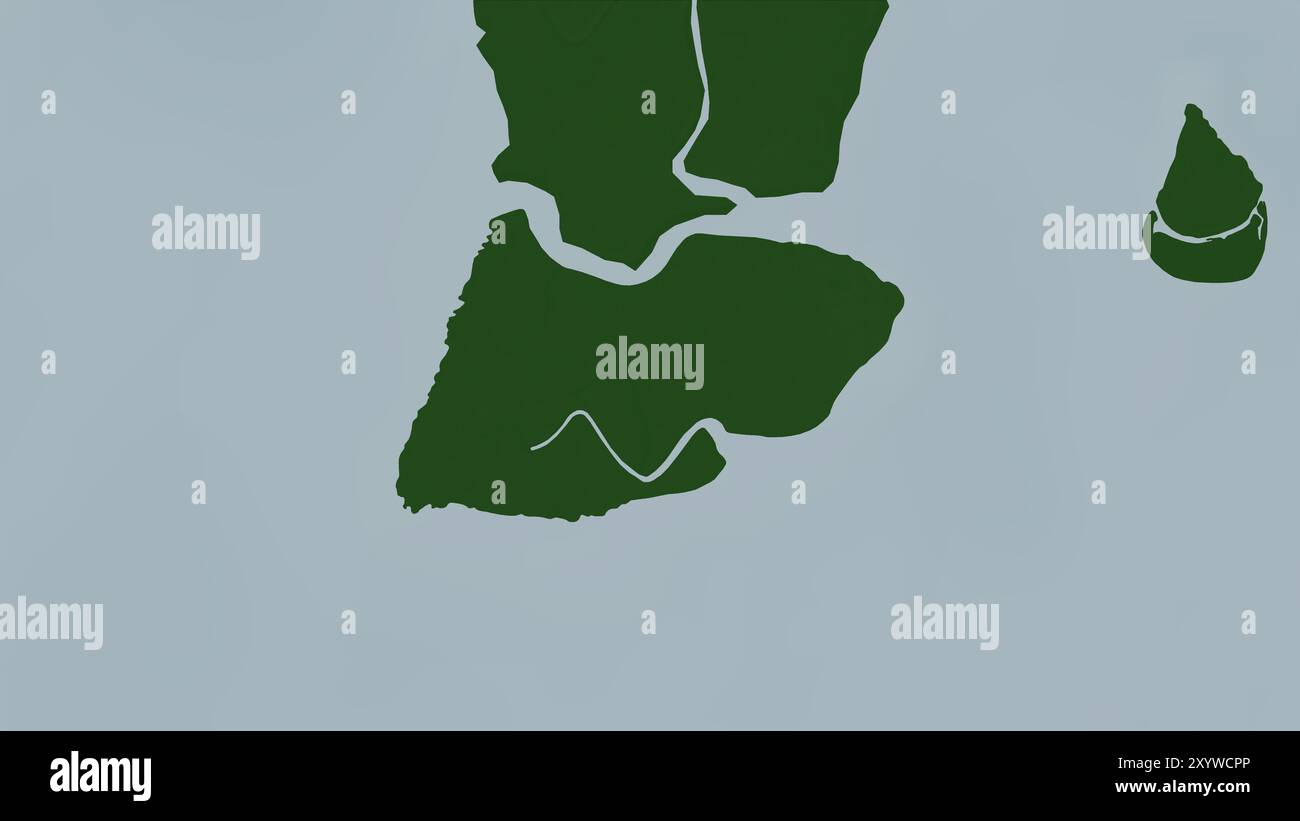 Hasher Char Island in the Bay of Bengal on a colored elevation map ...