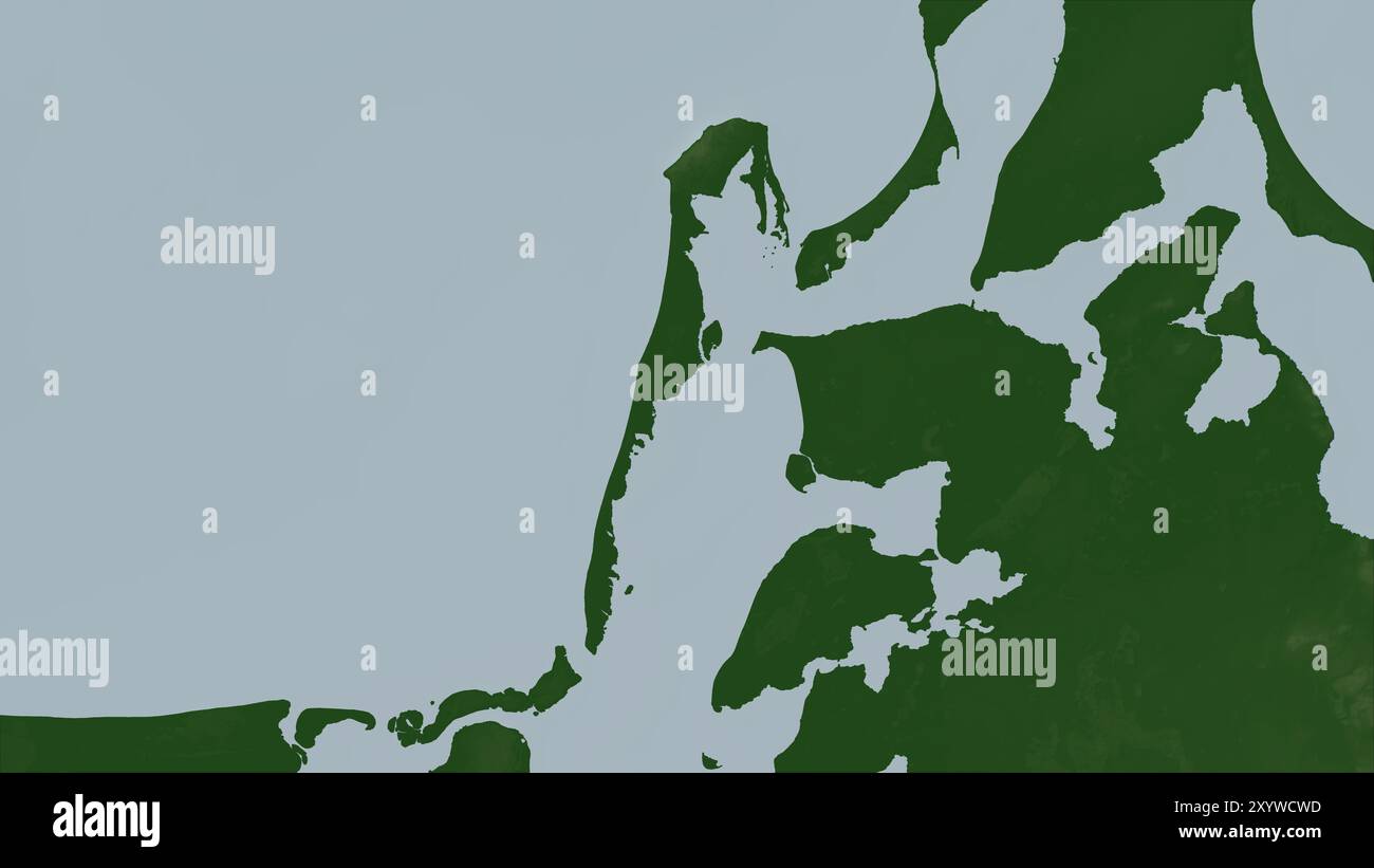 Hiddensee Island in the Baltic Sea on a colored elevation map Stock ...
