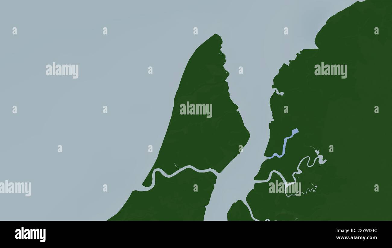 Isla Jambeli in the South Pacific Ocean on a colored elevation map ...