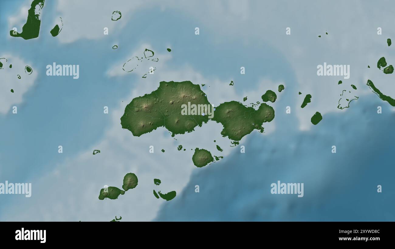 Jolo Island in the Sulu Sea on a colored elevation map Stock Photo - Alamy