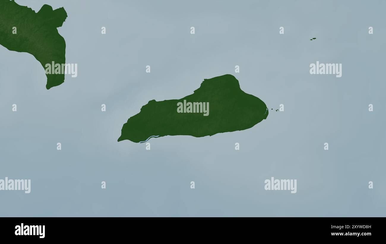 Jomalig Island in the Philippine Sea on a colored elevation map Stock ...