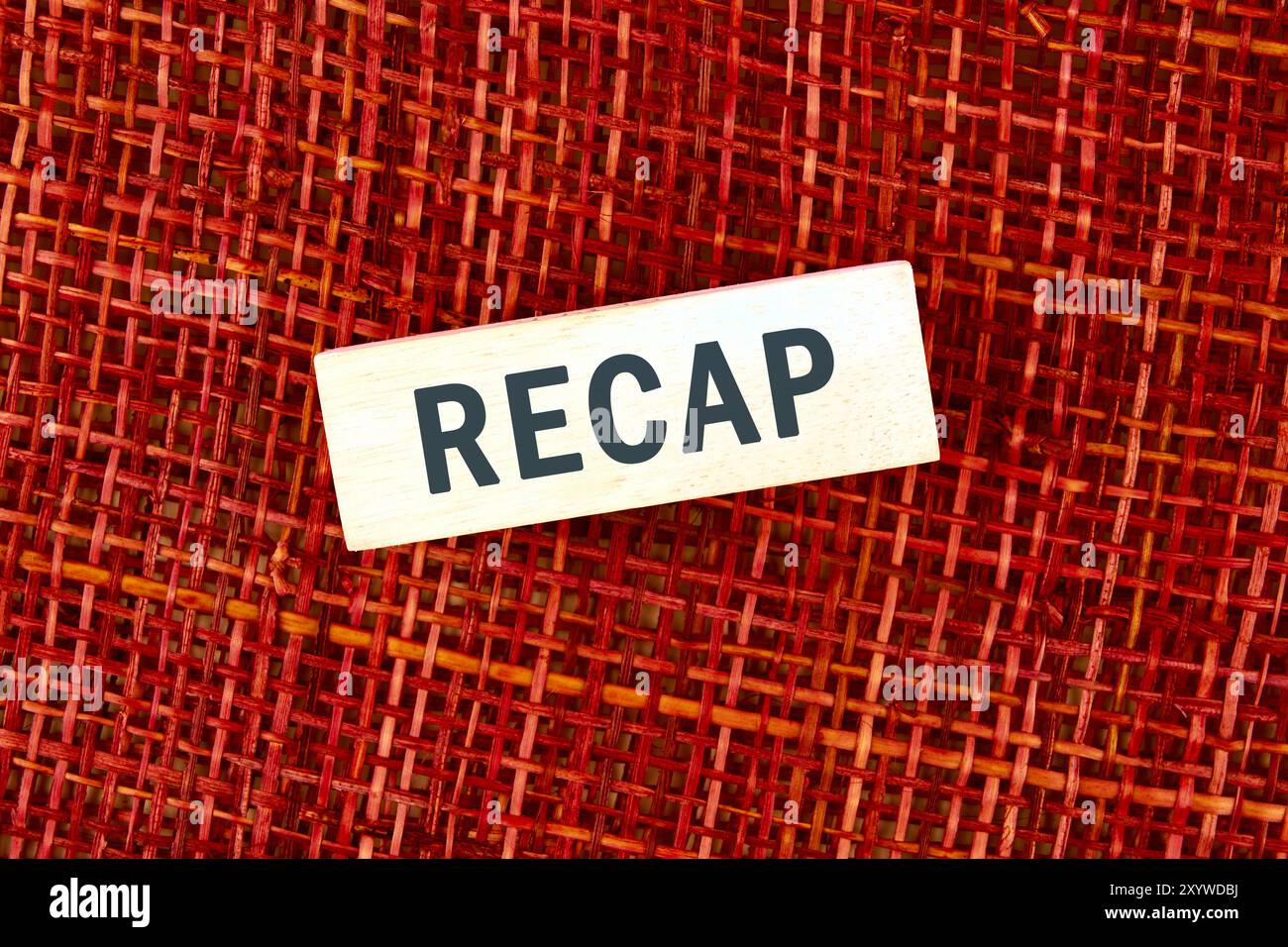Recap word hi-res stock photography and images - Alamy
