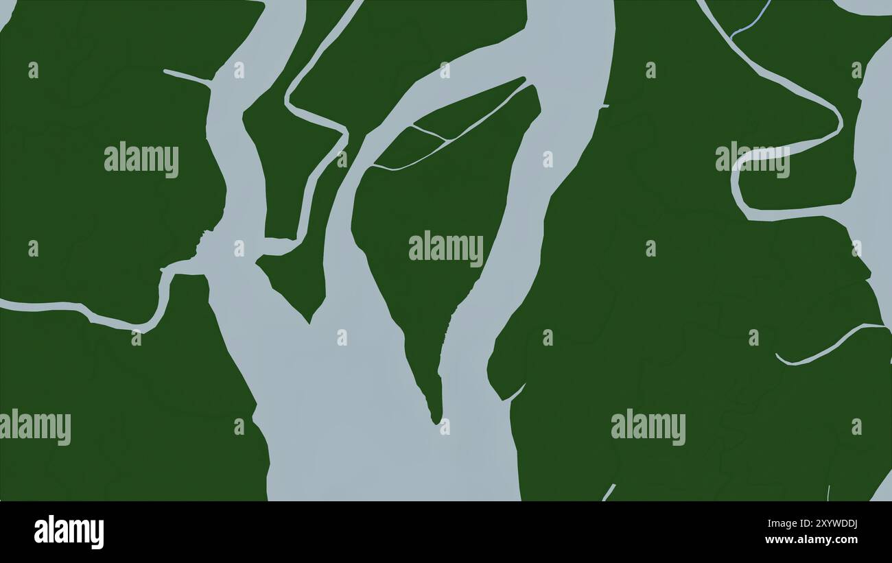 Kalir Char Island in the Bay of Bengal on a colored elevation map Stock ...