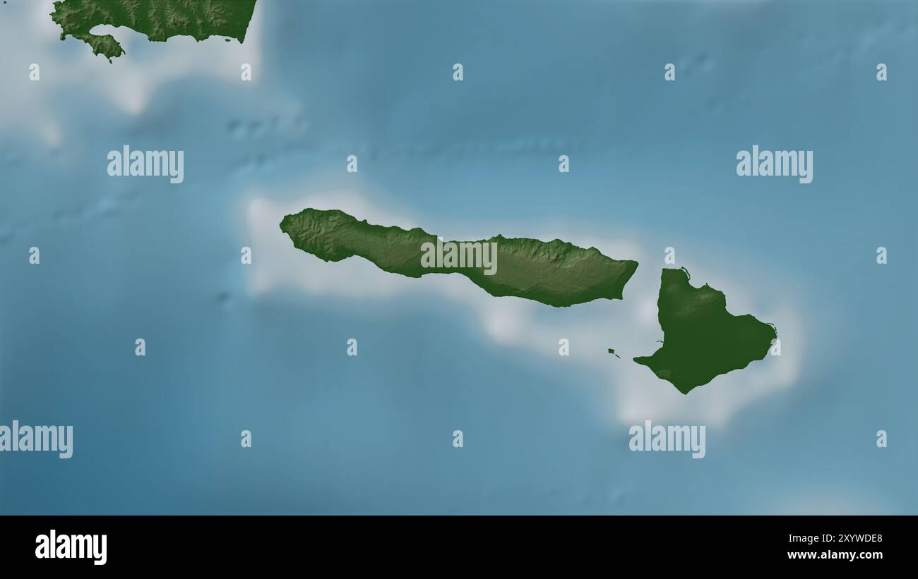 Pulau Kalao in the Banda Sea on a colored elevation map Stock Photo - Alamy