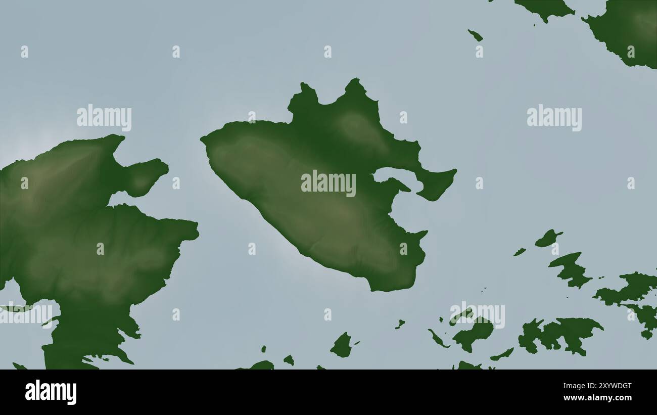 Keppel Island in the South Atlantic Ocean on a colored elevation map Stock Photo - Alamy
