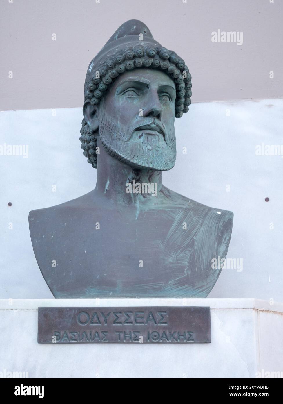 Odysseus bust, Vathy, Ithaca, Greece Stock Photo - Alamy
