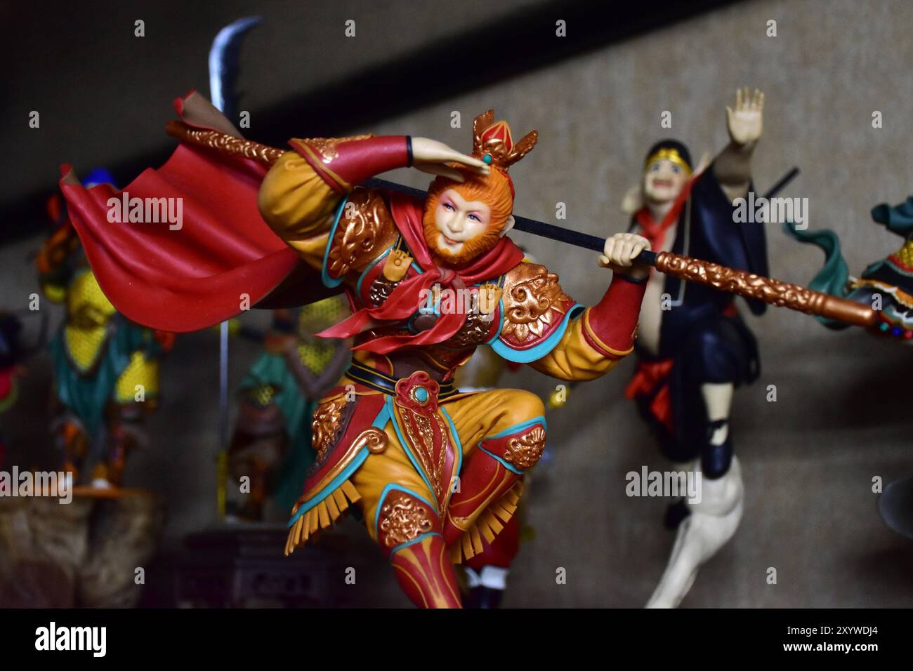 (240831) -- ZHENGZHOU, Aug. 31, 2024 (Xinhua) -- Dough sculpture works by Song Zhanke are ...