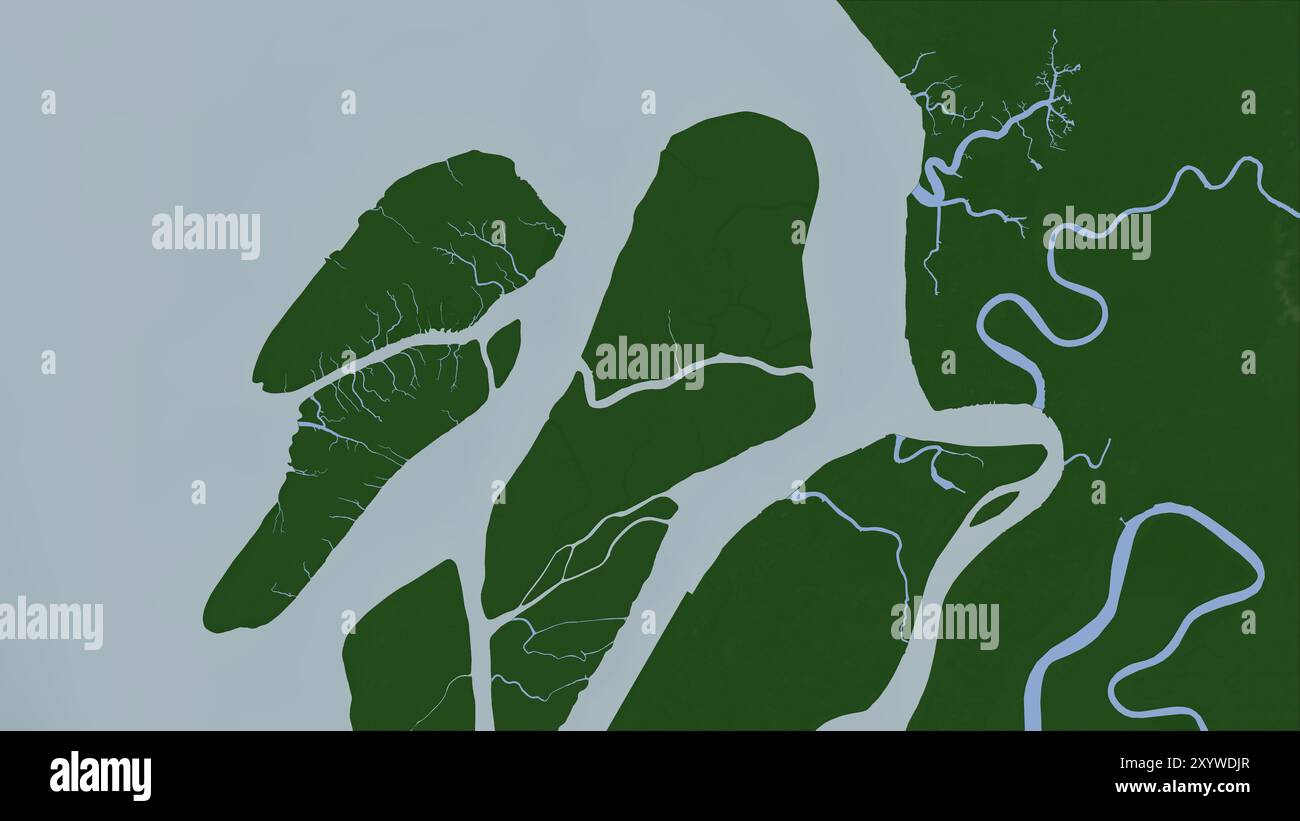 Pulau Klang in the Malacca Strait on a colored elevation map Stock ...