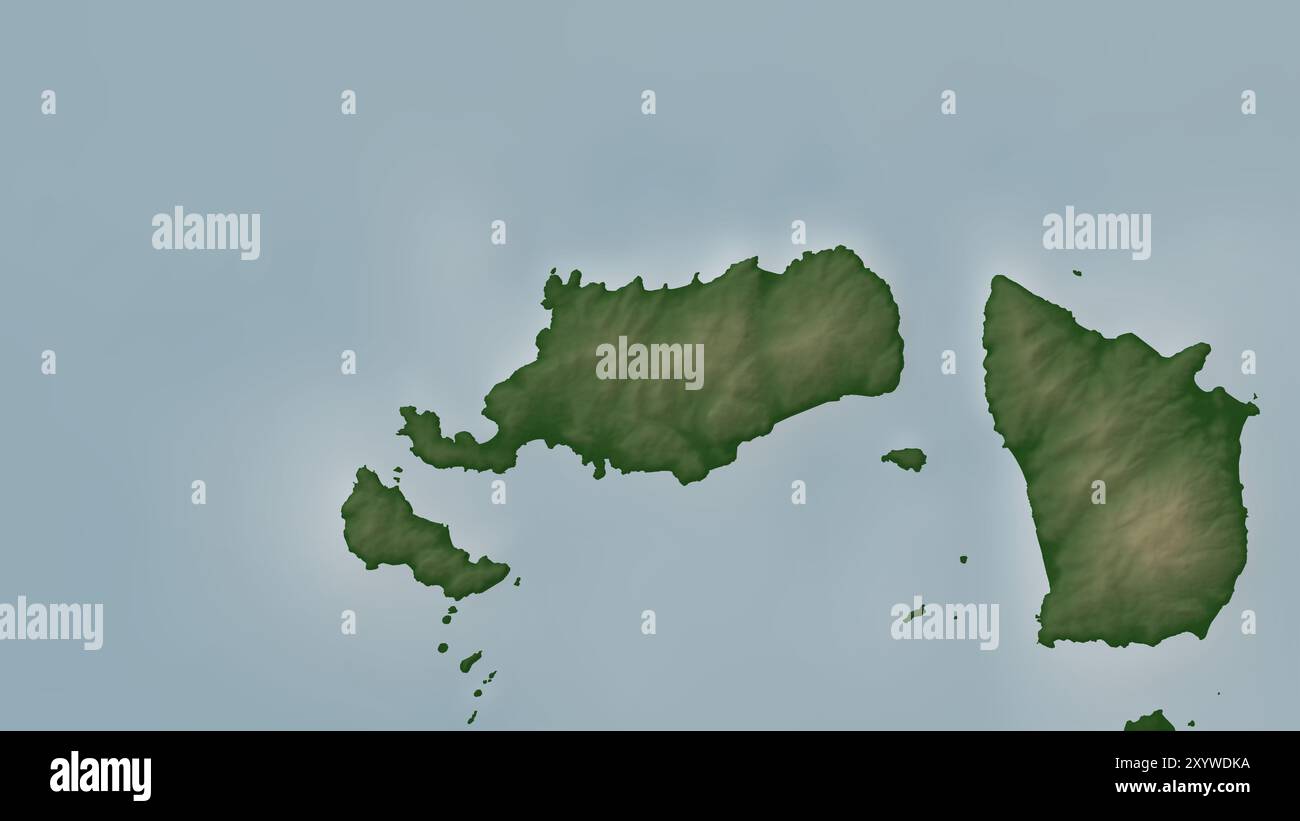 Ko Rawi Island in the Malacca Strait on a colored elevation map Stock ...