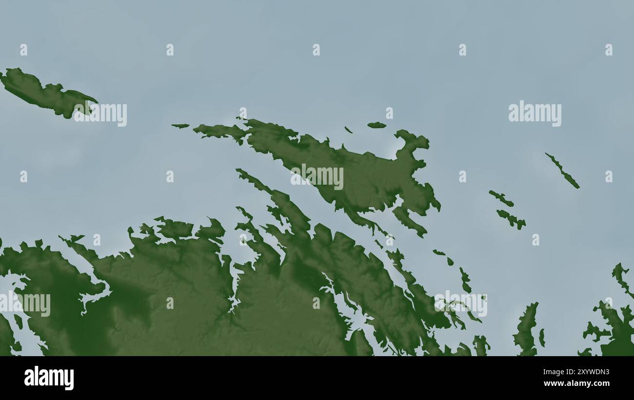 Koolan Island in the Indian Ocean on a colored elevation map Stock ...