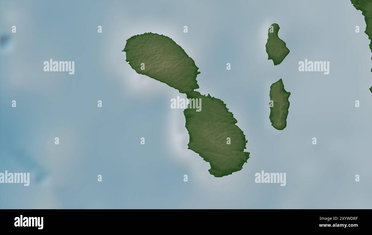 Pulau Kurkam in the Ceram Sea on a colored elevation map Stock Photo ...