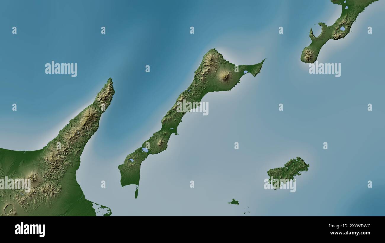 Map of kuril islands hi-res stock photography and images - Alamy