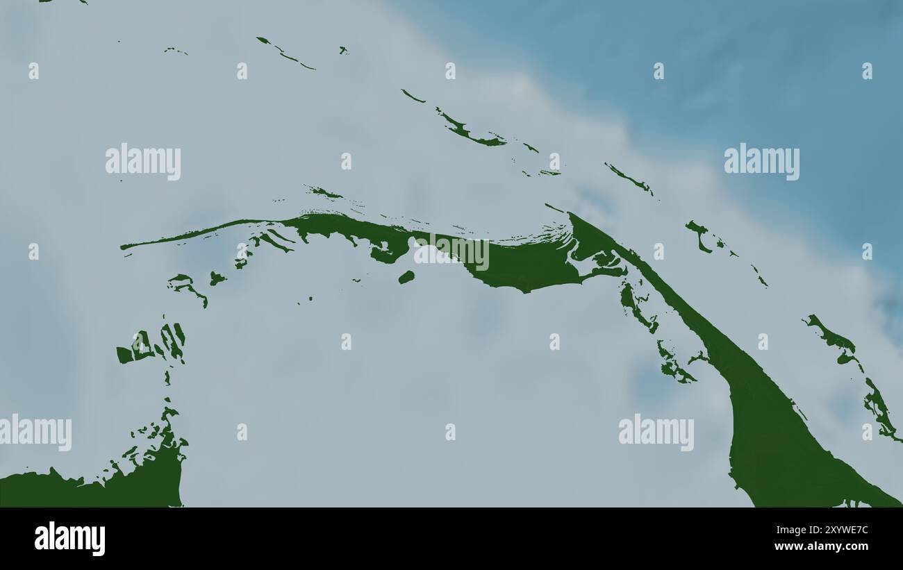 Little Abaco Island in the North Atlantic Ocean on a colored elevation ...