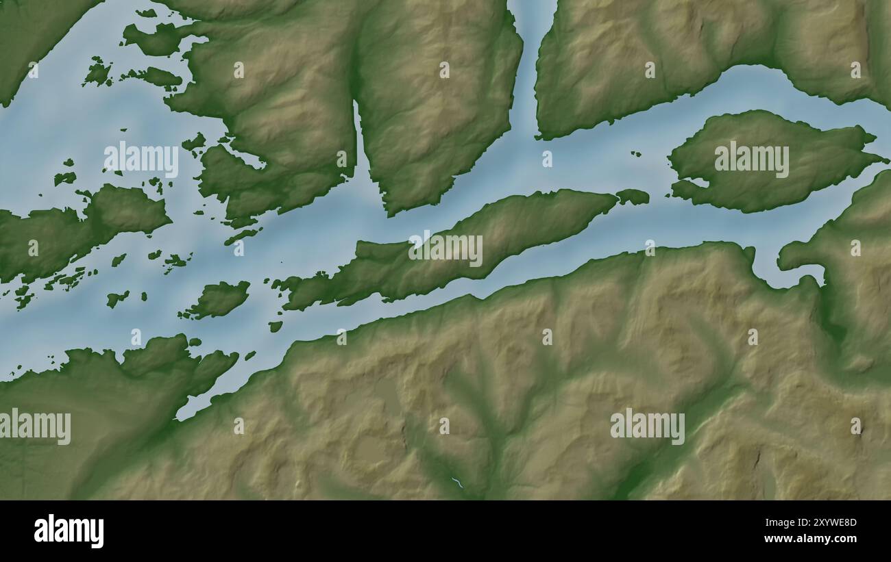 Long Island in the Tasman Sea on a colored elevation map Stock Photo ...