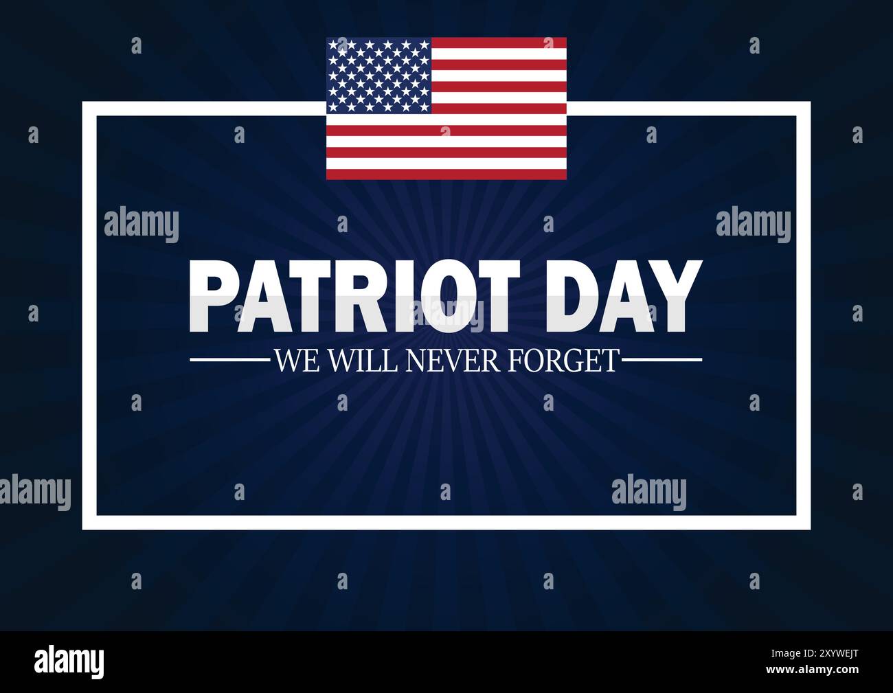 Patriot Day. We Will Never Forget. wallpaper with shapes and typography ...