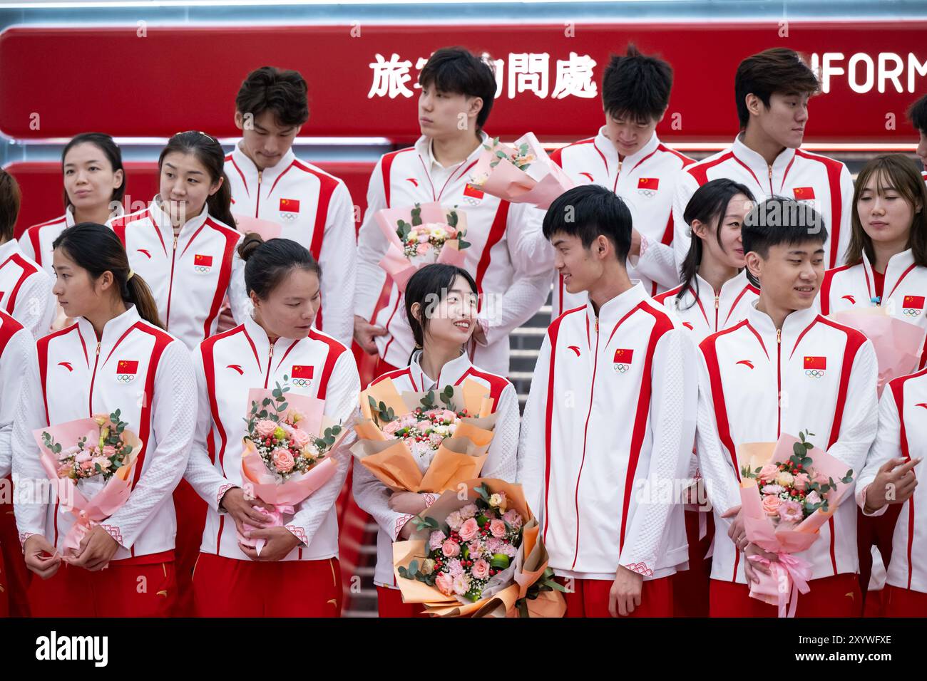 Macao, China. 31st Aug, 2024. Members of the delegation of Chinese ...