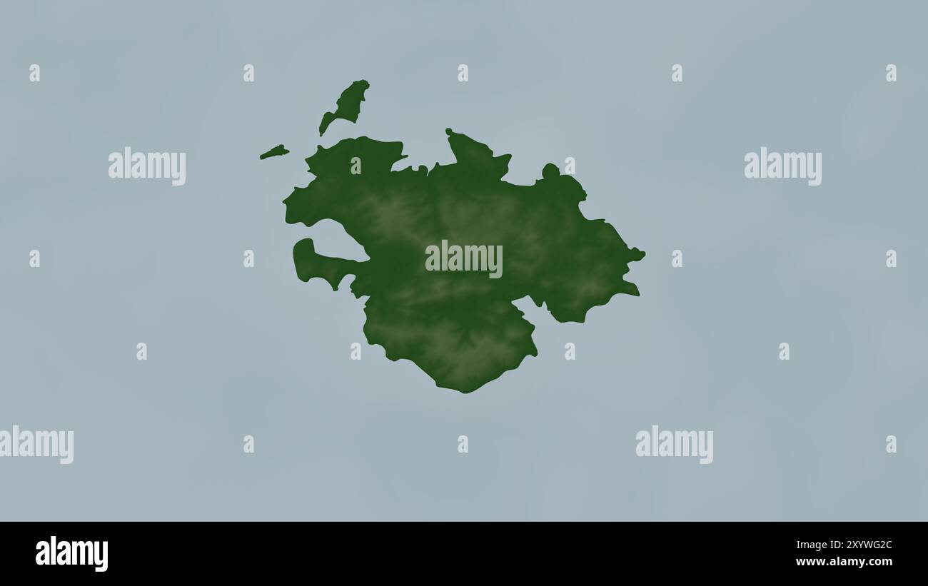 Pulau Malawali in the Sulu Sea on a colored elevation map Stock Photo ...