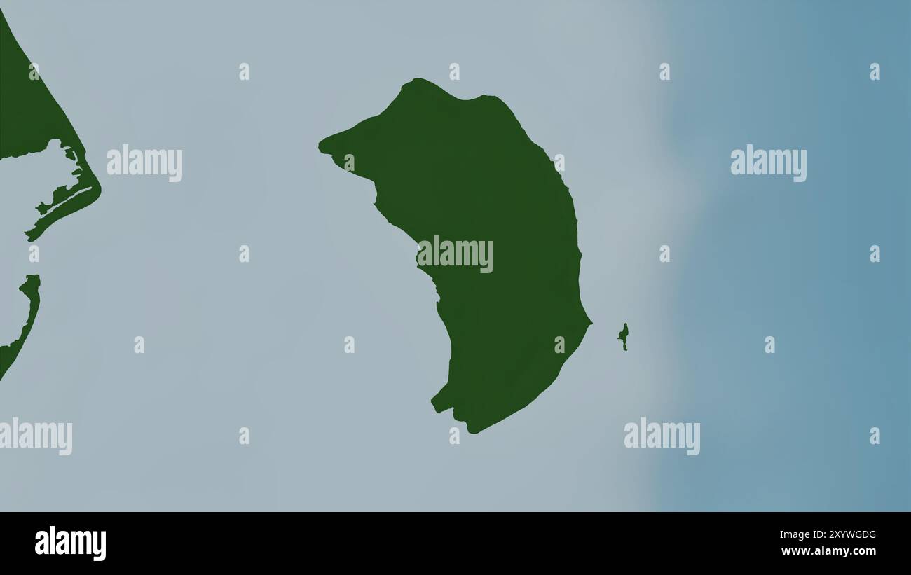 Ilha Matemo in the Mozambique Channel on a colored elevation map Stock ...