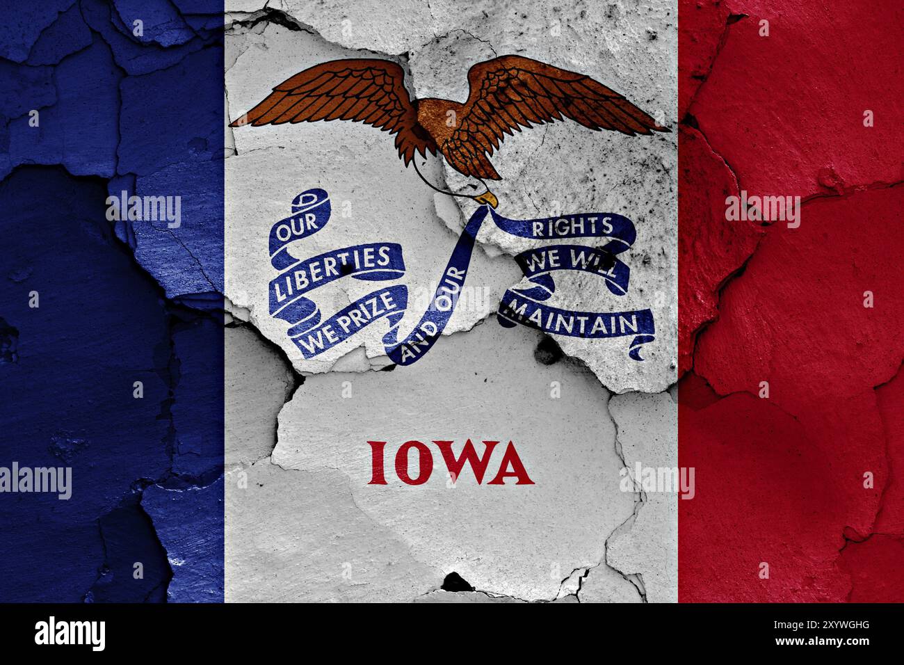 Iowa state usa flag on hi-res stock photography and images - Alamy