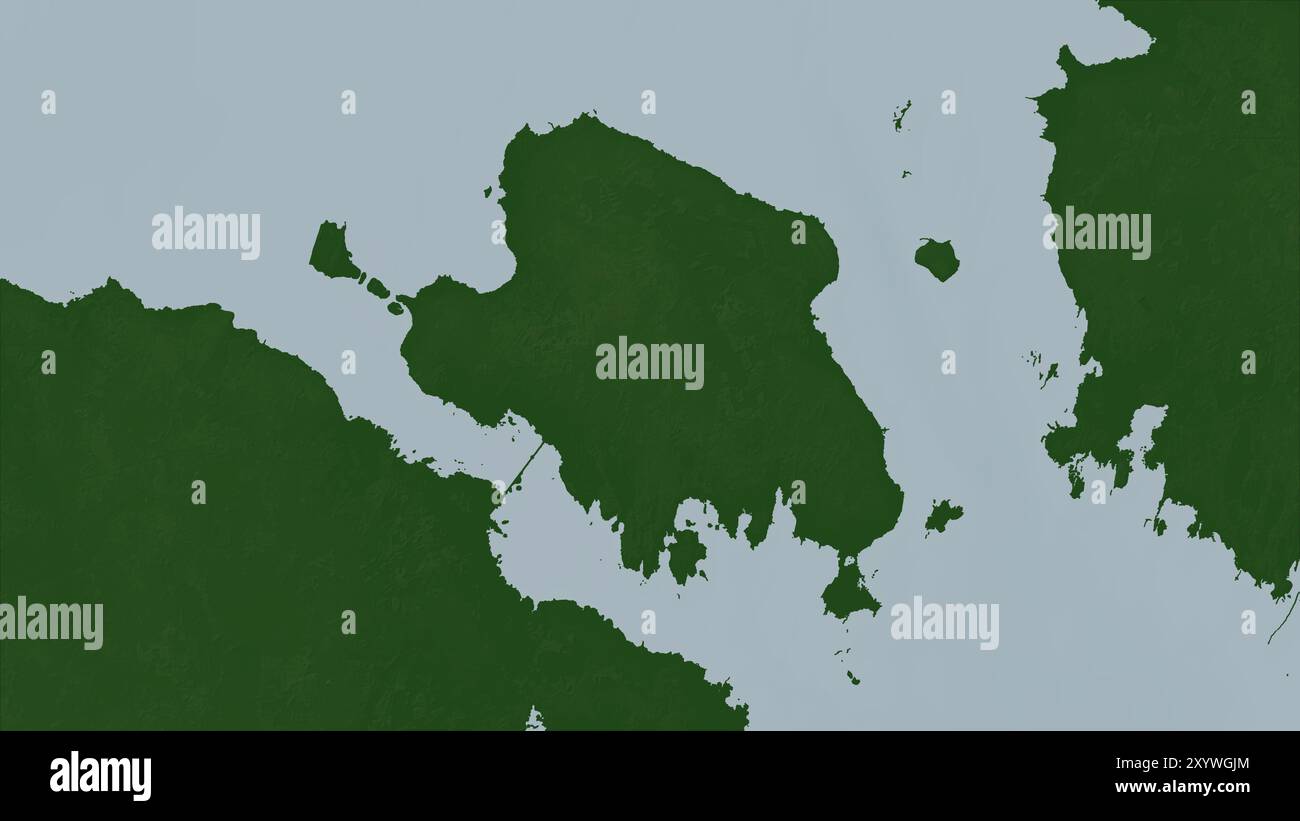 Moon Island in the Gulf of Riga on a colored elevation map Stock Photo ...