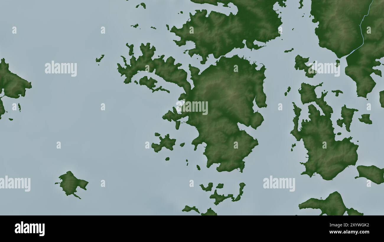 Mireukdo Island in the Japan Sea on a colored elevation map Stock Photo ...