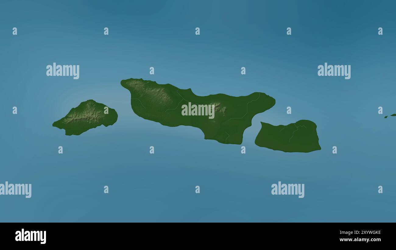 Pulau Moa in the Timor Sea on a colored elevation map Stock Photo - Alamy
