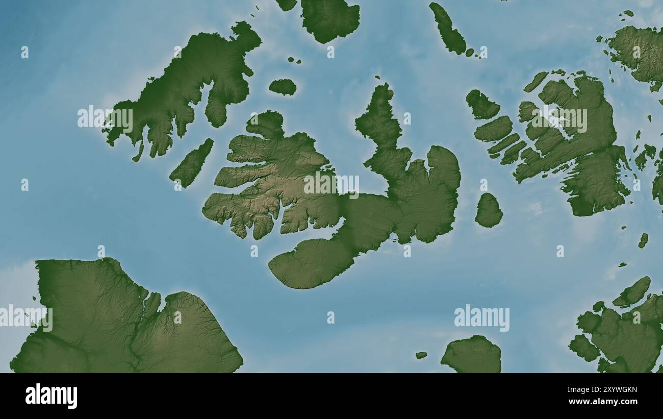 Melville Island in the The Northwestern Passages on a colored elevation ...