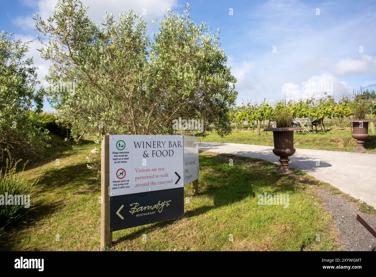 Entrance to Trevibban Mill Vineyard and Orchards, Padstow, Cornwall on ...