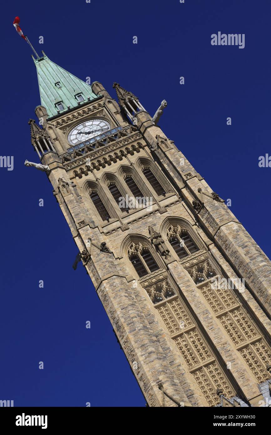 The tower of the parliament building in Ottawa Stock Photo - Alamy