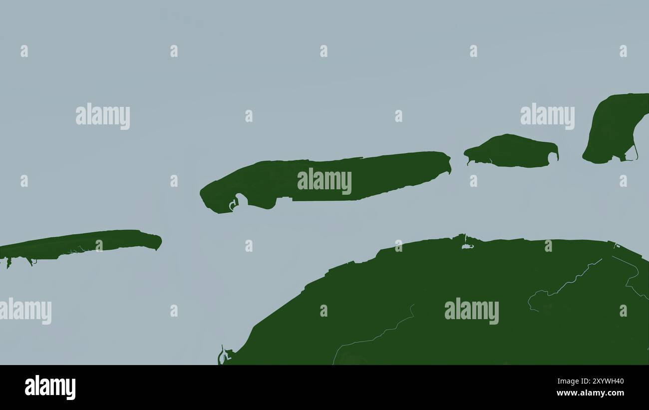 Norderney Island in the North Sea on a colored elevation map Stock ...